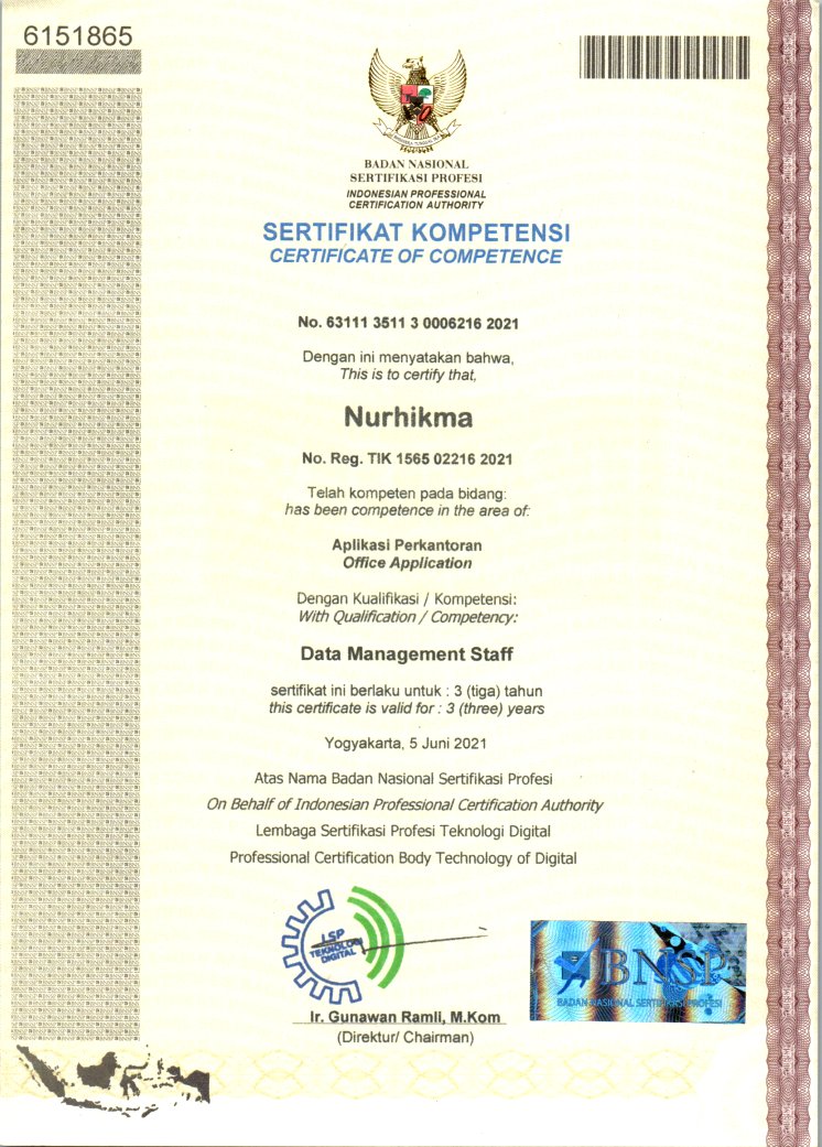 Lembaga Sertifikasi Profesi terlisensi BNSP - LSP Teknologi Digital