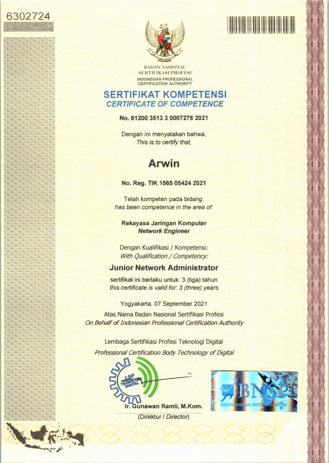 Lembaga Sertifikasi Profesi terlisensi BNSP - LSP Teknologi Digital