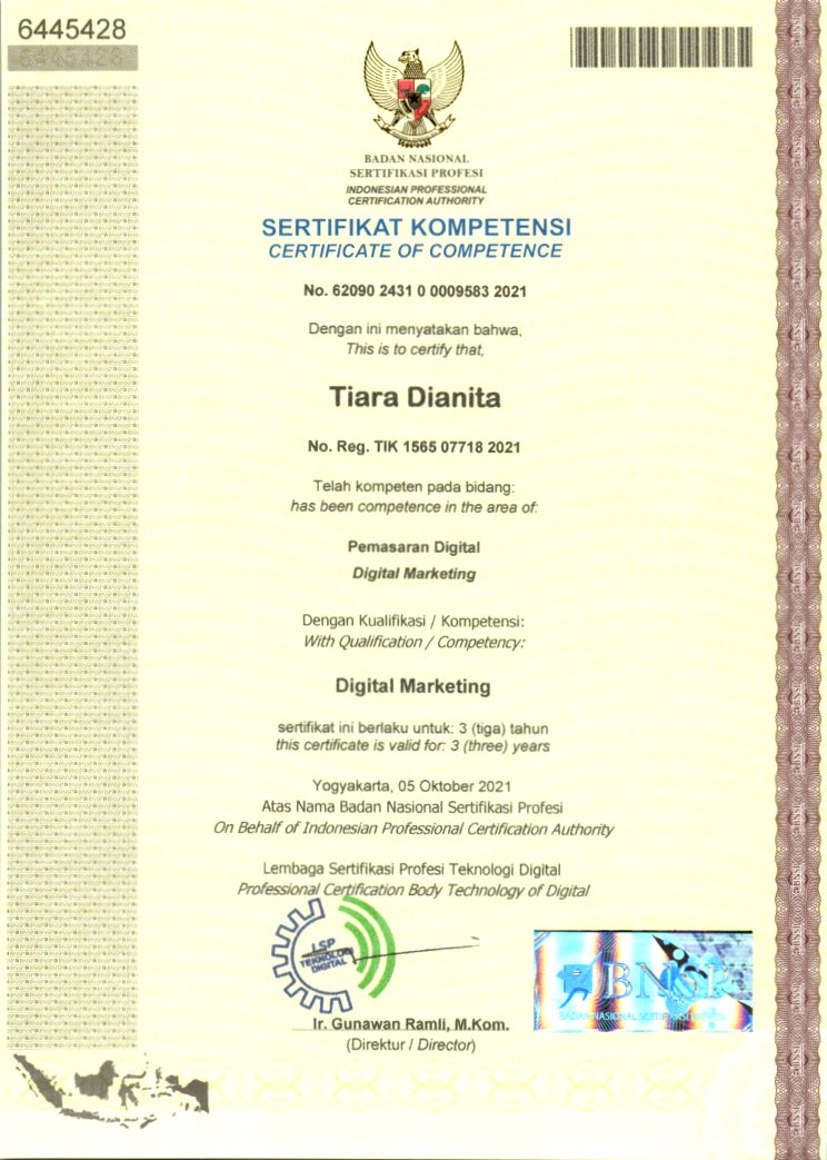 Lembaga Sertifikasi Profesi terlisensi BNSP - LSP Teknologi Digital