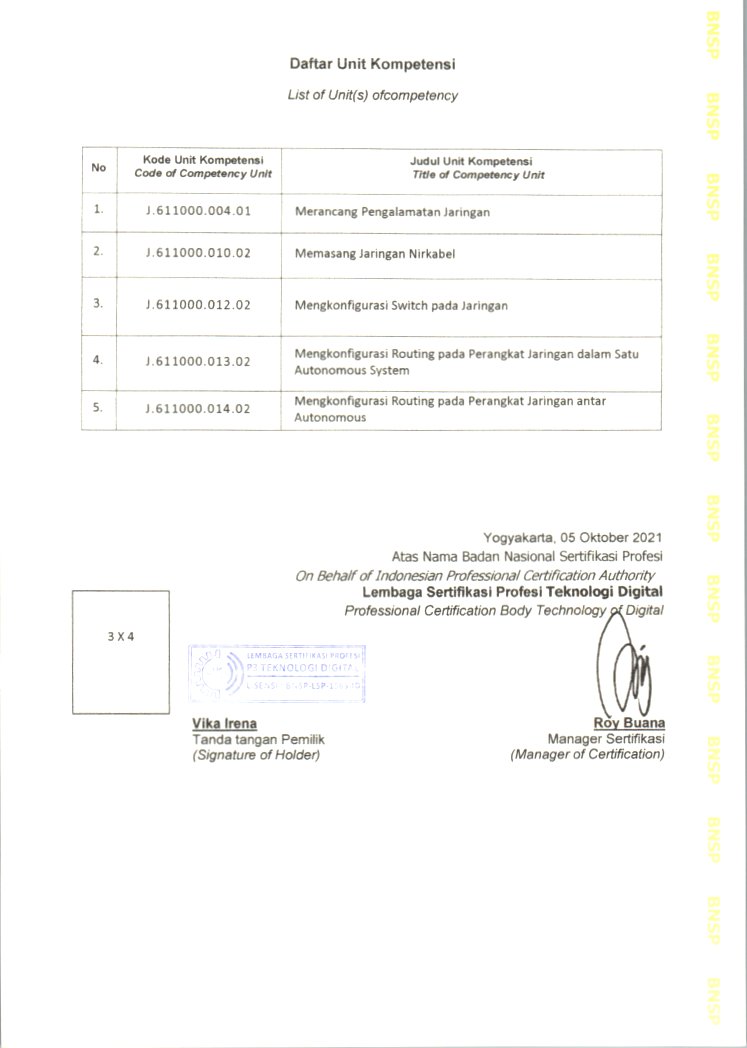 Lembaga Sertifikasi Profesi terlisensi BNSP - LSP Teknologi Digital