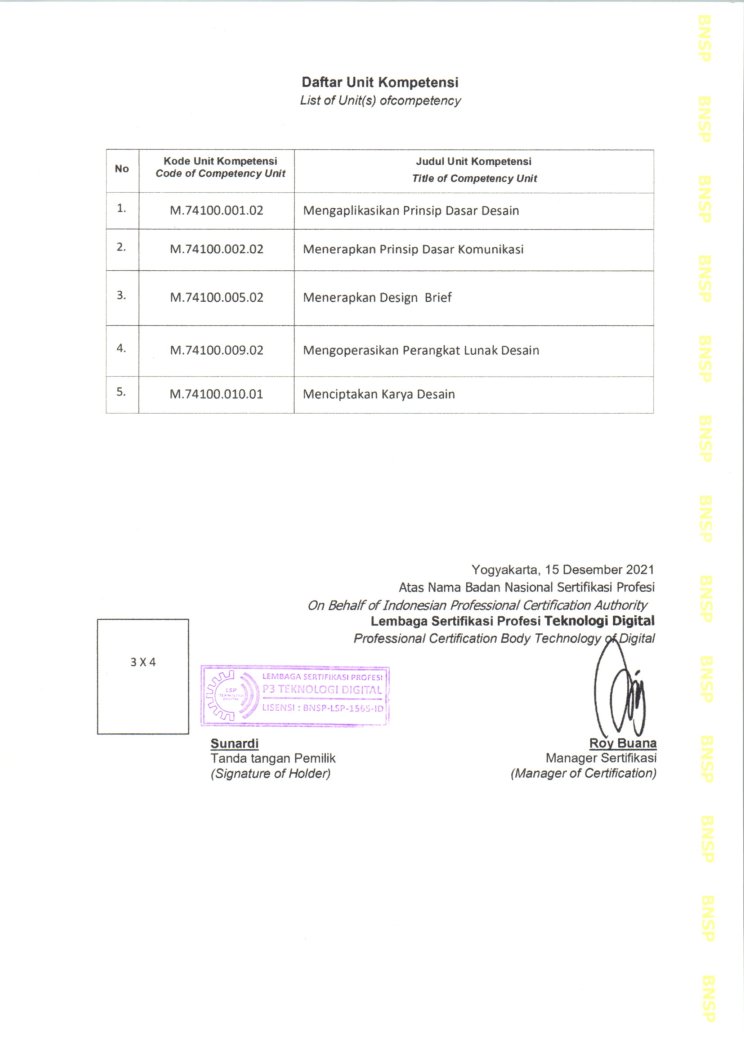 Lembaga Sertifikasi Profesi terlisensi BNSP - LSP Teknologi Digital